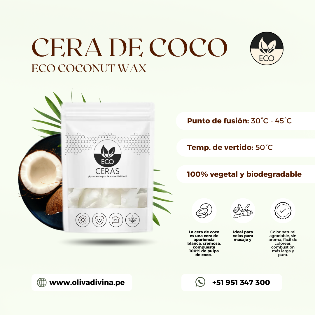 Cera de Soya - Bajo Punto de Fusión | Oliva Divina